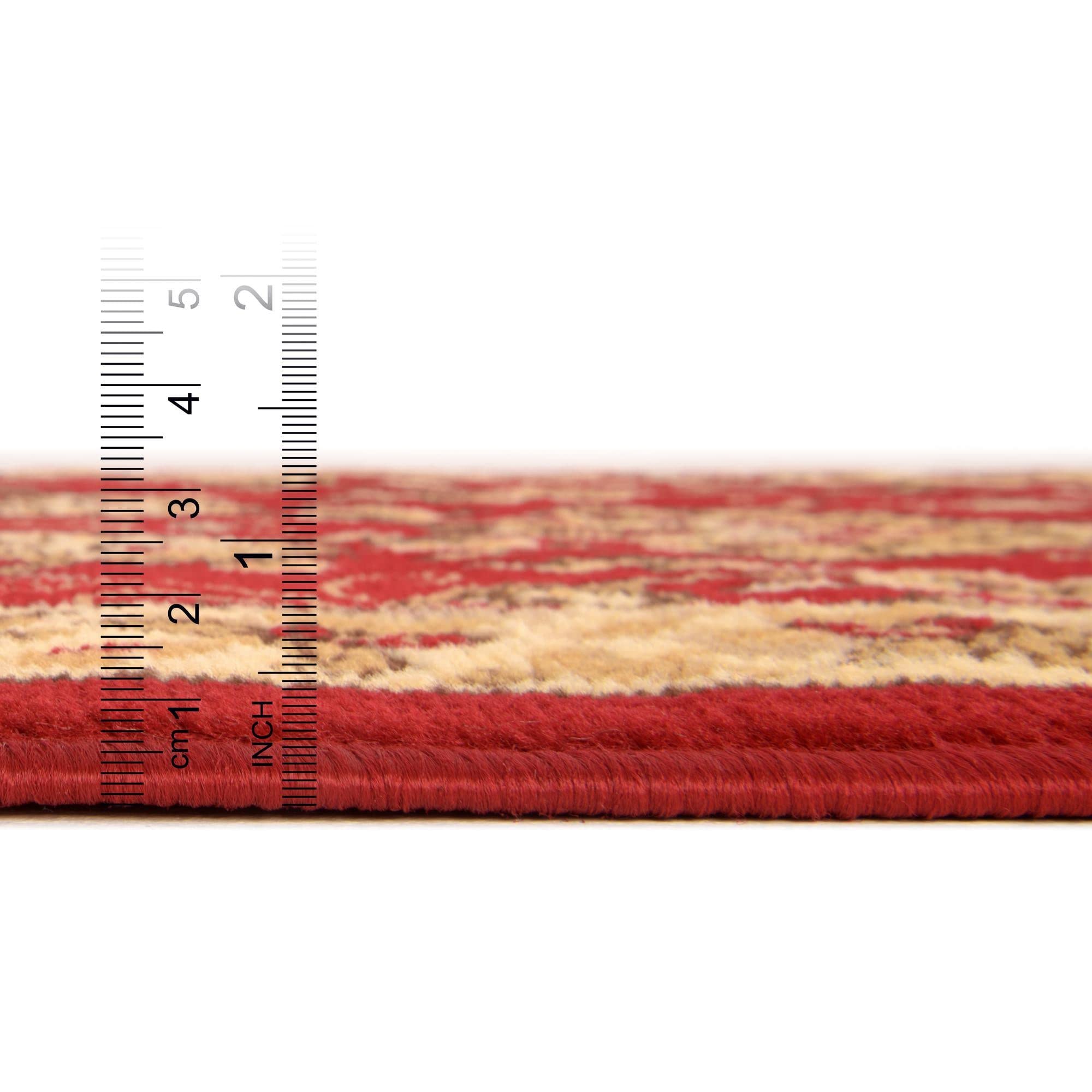 Rugs.com Yasmin Collection Rug β 6' x 9' Burgundy Medium Rug Perfect for Bedrooms, Dining Rooms, Living Rooms