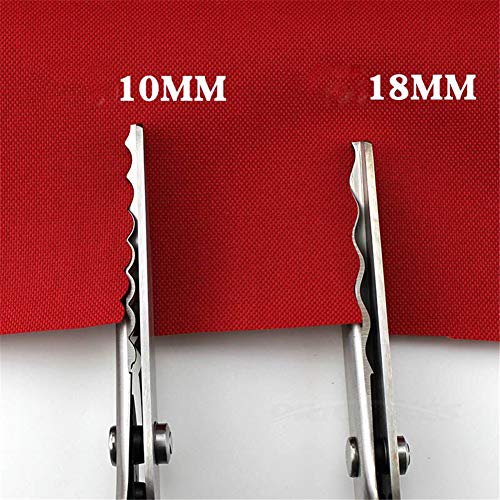Fabric Pinking Shears Craft Scissors,Serrated Scalloped stainless Steel Handled Professional Sewing black Scissors, Scissors for Leather , Tailoring, Paper Crafts Hand shears etc. (Scalloped10mm)