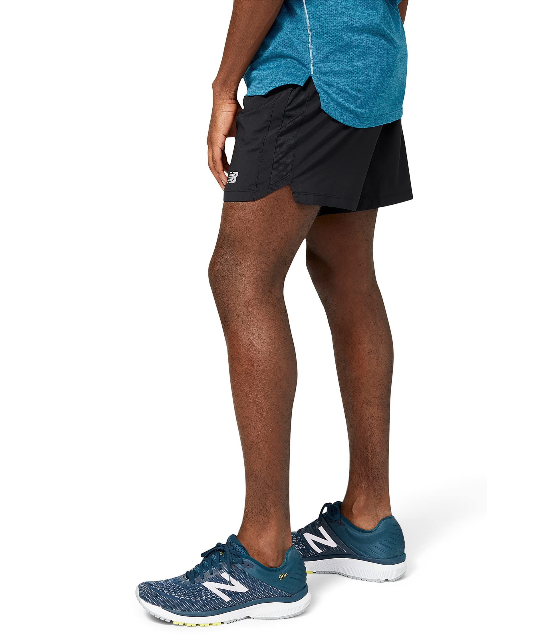 New Balance Men's Accelerate 7 Inch Short, Black, X-Large