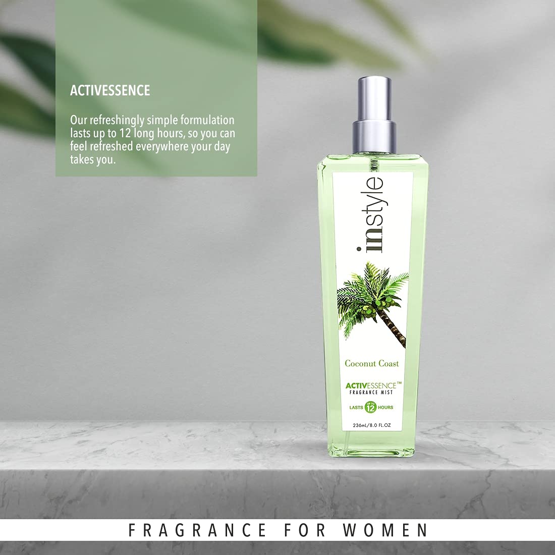 Instyle Activessence Body Spray | Tropical Coconut Coast | Women’s Body Spray | 8 Fluid Ounces