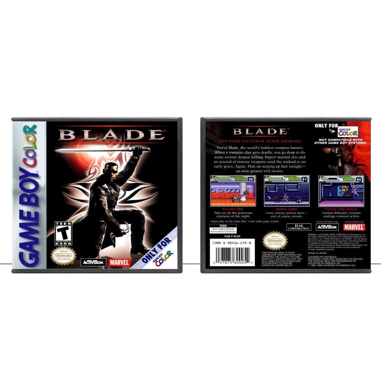 Blade | (GBC) Game Boy Color - Game Case Only - No Game