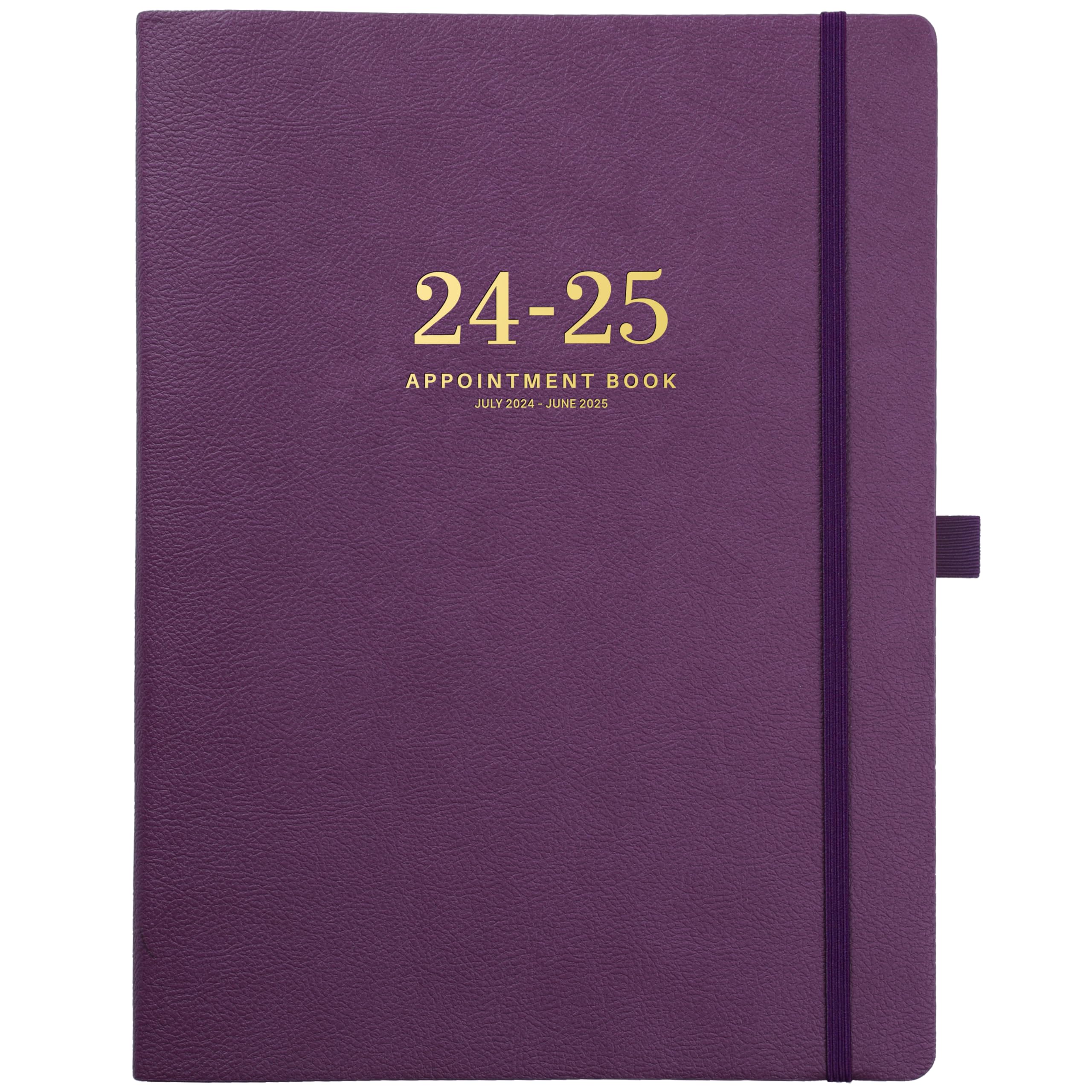 Appointment Book 2024-2025 /Planner - Weekly Appointment Book, JUL 2024 - JUN 2025, 8.5" x 11", Daily/Hourly Planner with 15-Minute Interval, Purple