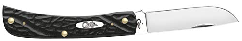 CASE XX WR Pocket Knife Rough Black Synthetic Sod Buster Jr Item #18229 - (6137 SS) - Length Closed: 3 5/8 Inches