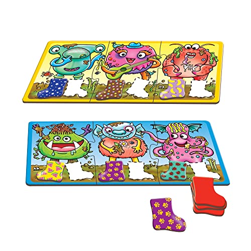 ORCHARD TOYS Moose Smelly Socks Game. Find Matching Pairs of Socks for Your Monsters! for Ages 3-6 and 2-4 Players