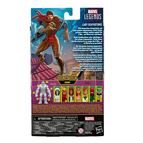 Marvel Legends Series 6-inch Collectible Lady Deathstrike Action Figure, Includes 1 Build-A-Figure Part(s), Premium Design