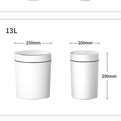 CZDYUF Smart Sensor Garbage Bin Kitchen Bathroom Toilet Trash Can Best Automatic Induction Waterproof Bin with Lid ( Color : Gray , Size : 13L )