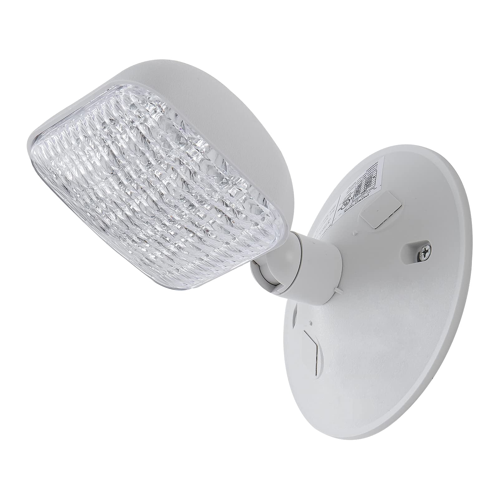 CM MZY Emergency Remote Head Lighting, Single Head Emergency Light, UL Listed, Multi Voltage 3.6 to 24 Volt Input, 3 Watts, 180 Lumen, Square