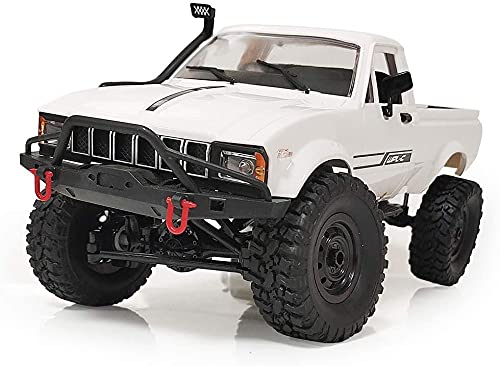FMTStore WPL 1:16 C24-1 Upgrade Version Remote Control Car Full Scale 4WD Off-Road Truck with Headlight RC Car, Climbing Vehicle Speed Model Toys