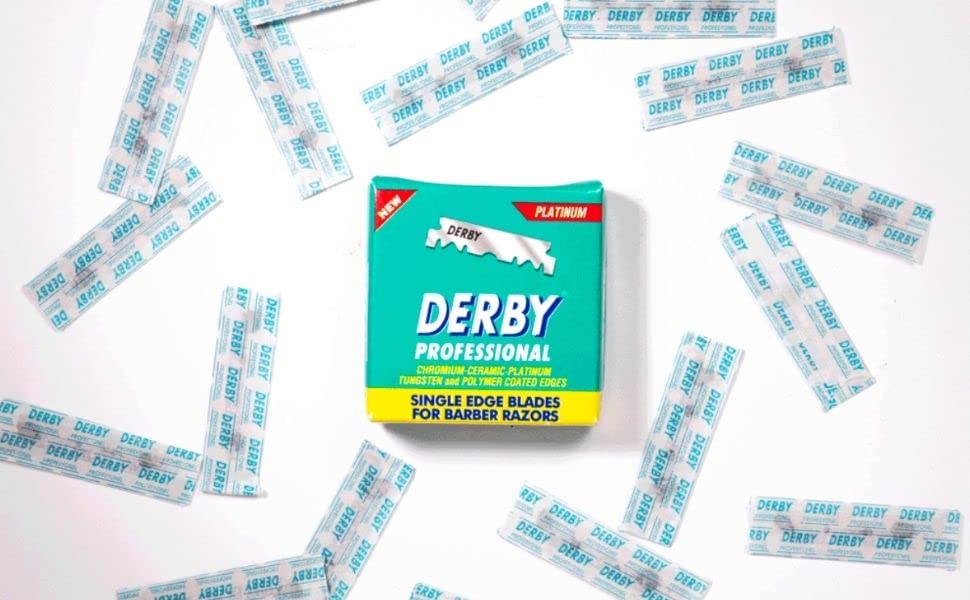 Derby Professional Single Edge Razor Blades, Box of 100 Pcs by Mac-801