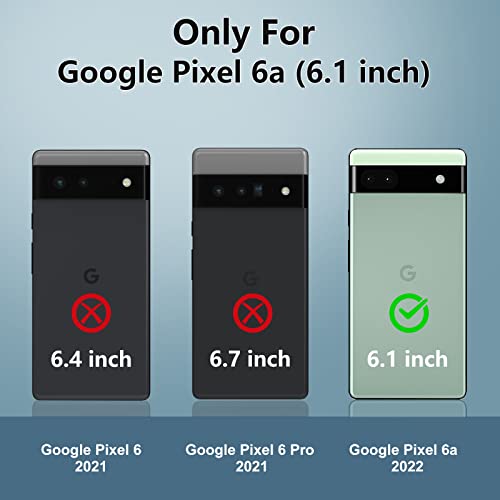 FNTCASE for Google Pixel-6a Phone Case: Military Grade Drop Proof Protective Rugged Cell Phone Cover with Kickstand & Slide | Shockproof TPU Matte Textured Heavy Duty Protection Tough Cases - Green