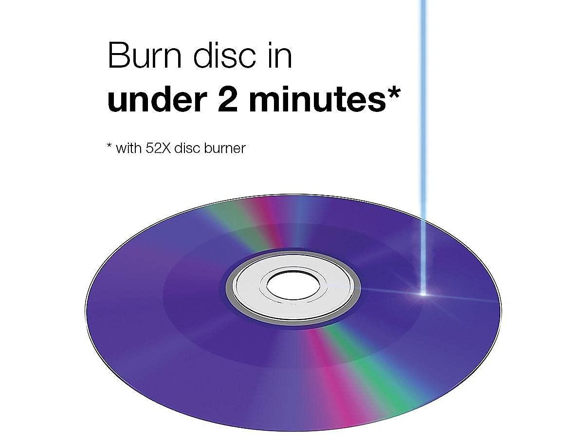 Verbatim 94755 CD-R Discs 700MB/80min 52x Spindle White 50/Pack (VER94755)
