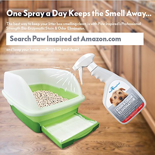 Peritas Cat Pads | Generic Refill for Breeze Tidy Cat Litter System | Cat Liner Pads for Litter Box | Quick-Dry, Super Absorbent, Leak Proof | 16.9"x11.4" (Carbon, 20 Count)