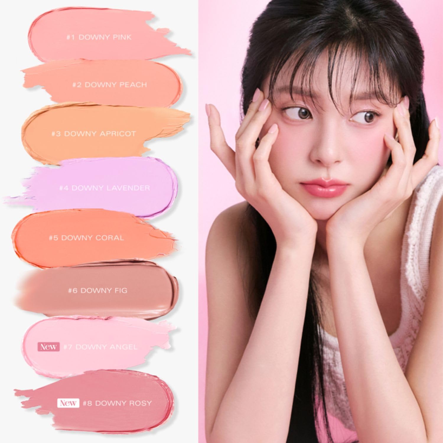 BBIA Ready To Wear Downy Cheek Cream Blush 8 Color - Creamy Blendable & Buildable Blush Dewy Texture & Matte Finish High Pigment Longlasting Lightweight Natural Face Makeup, 0.12oz (04 DOWNY LAVENDER)