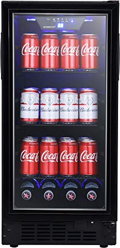 EdgeStar BBR901BL 15 Inch Wide 80 Can Built-In Beverage Center with Slim Design