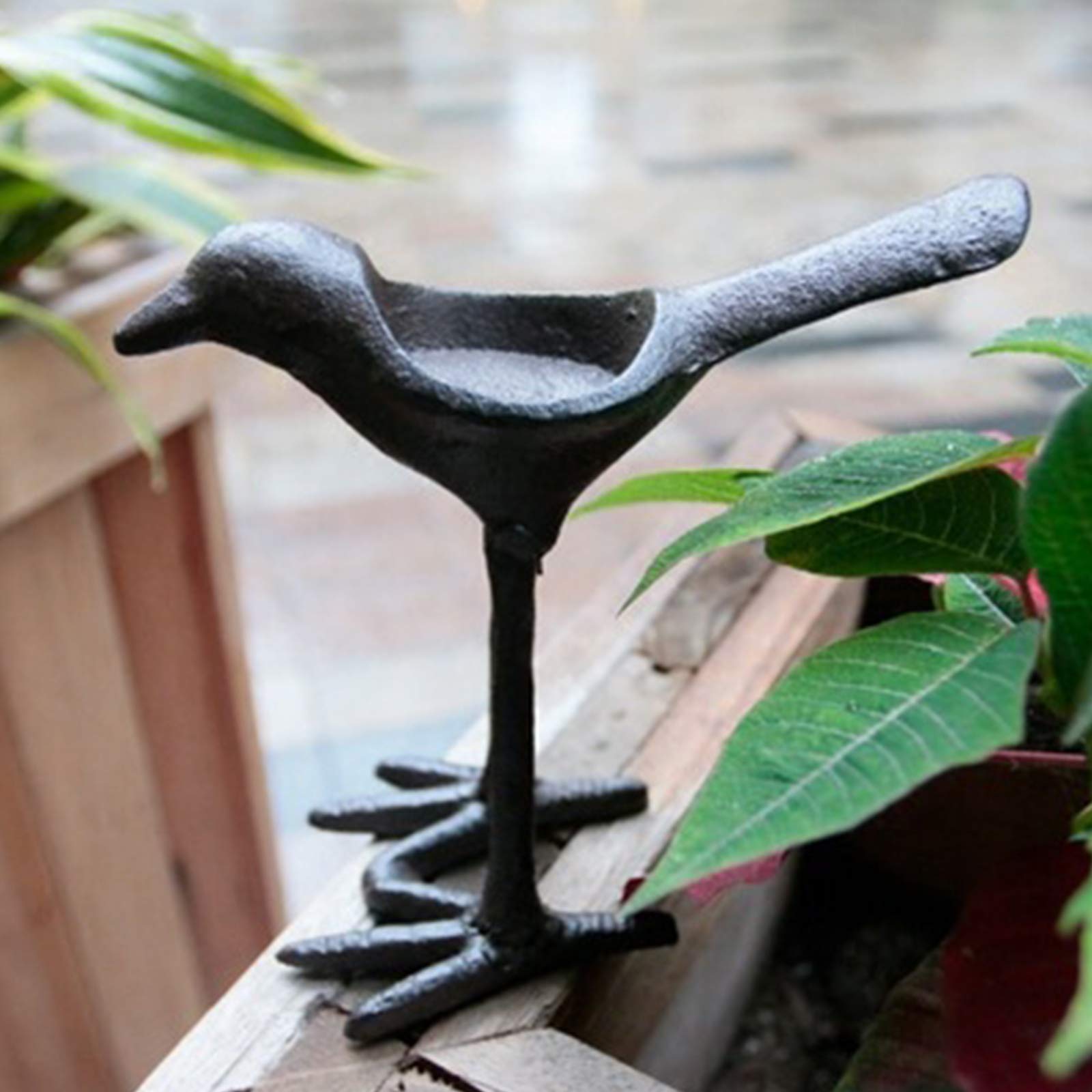 GemCave Rustic Bird Candle Holder,Cast Iron Tealight Candle Holders for Home Garden Tabletop Decor,Brown