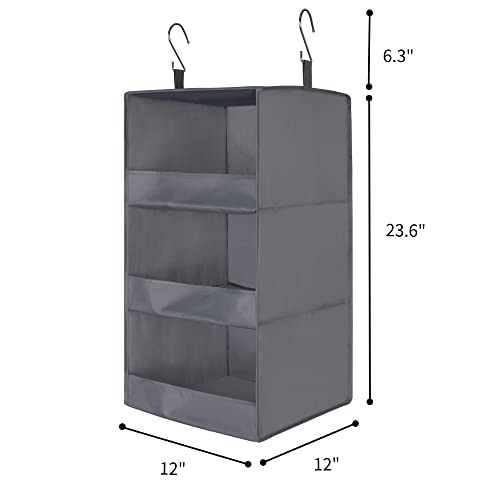 GRANNY SAYS Bundle of 2-Pack Hanging Organizer & 1-Pack Closet Hanging Shelves