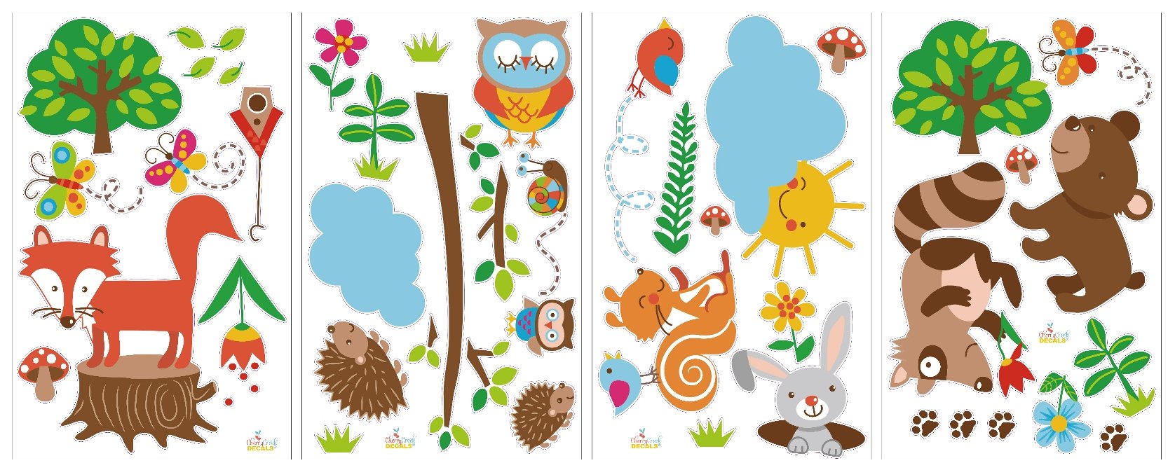 Into the Woods Baby / Nursery / Kids Room Decorative Peel and Stick Wall Art Sticker Decals for Boys and Girls