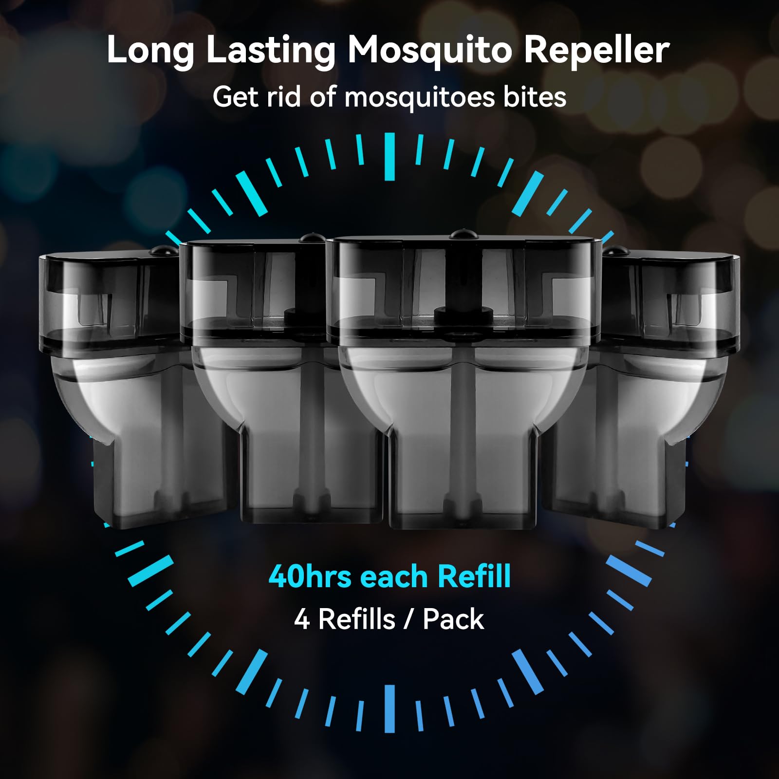 Blooven Rechargeable Mosquito Repeller Refills; Advanced Repellent Formula Provides 20 Foot Protection Zone; Compatible with Thermacell E-Series & Radius Only; No DEET, Spray or Flame