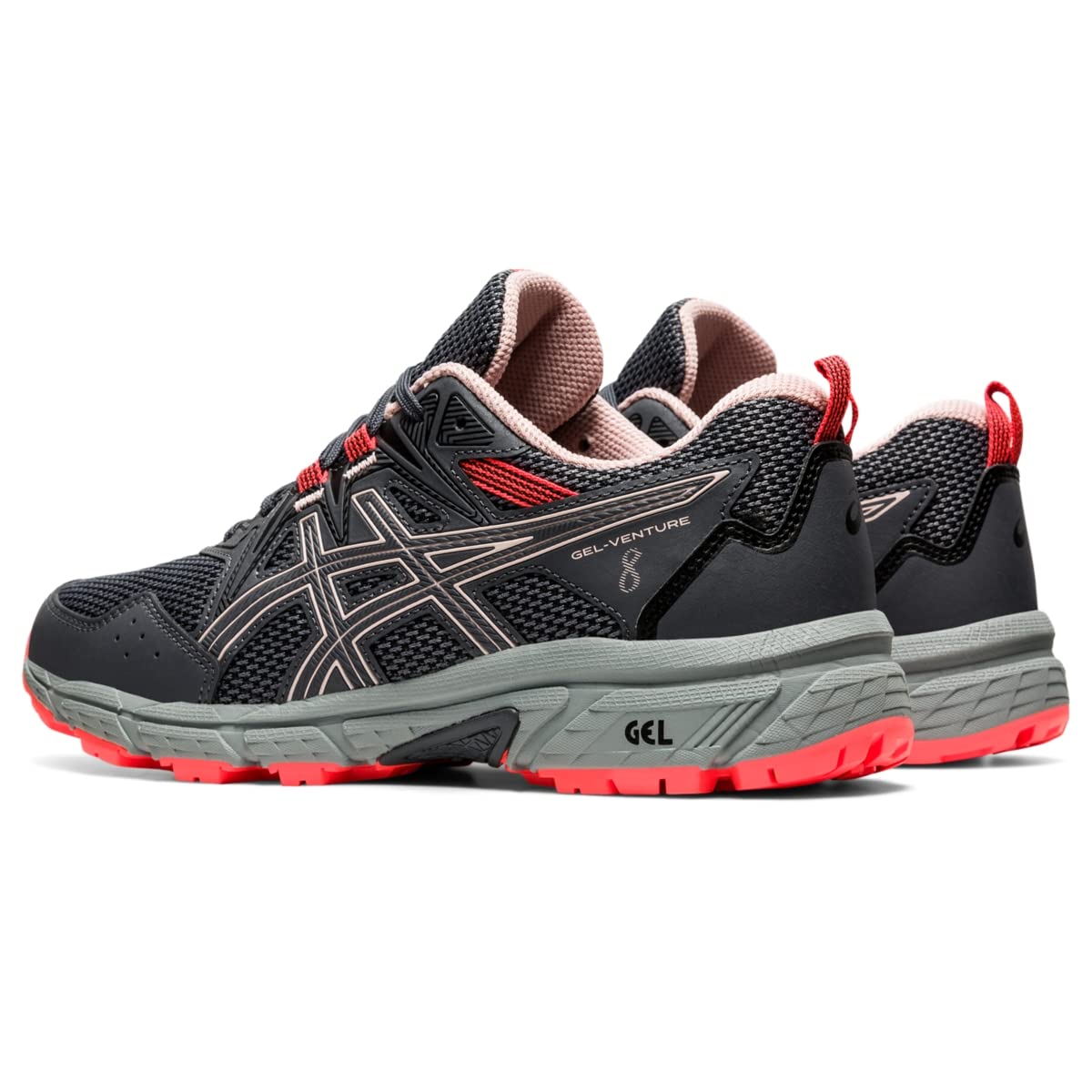 ASICS Women's Gel-Venture 8 Running Shoes, 8.5, Carrier Grey/Ginger Peach