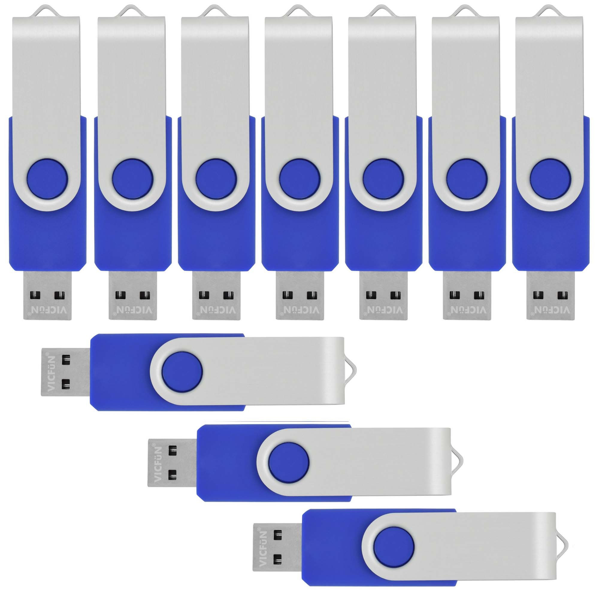 VICFUN 100pcs 8gb Flash Drives Bulk 8GB USB Flash Drive 8GB Memory Stick USB 2.0-Blue