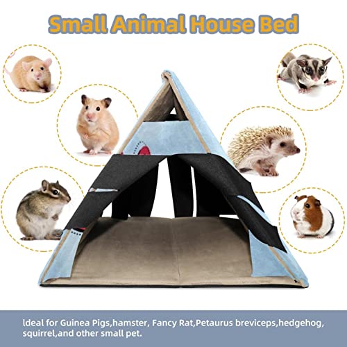 enheng Small Pet Hideout Merry Christmas English Letter five-30180 Hamster House Guinea Pig Playhouse for Dwarf Rabbits Hedgehogs Chinchillas