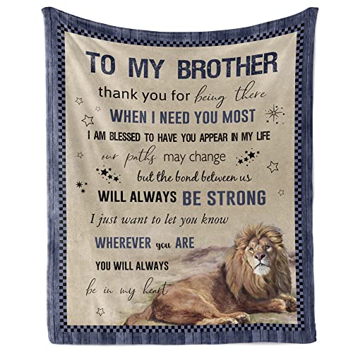 Julazy Gifts for Brother Throw Blanket 60"x 50", Brother Gifts from Sister, Birthday Gifts for Brother, Funny for Brother, Best Graduation Gift Ideas