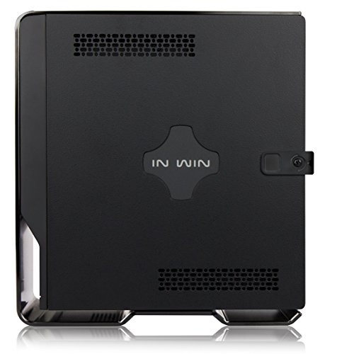 InWin Chopin SECC Mini-ITX Tower Case 150W Power Supply with 4 colors stickers inside, Black Aluminum