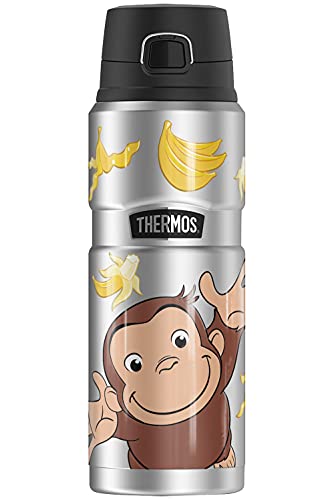 Curious George Curious George Bananas THERMOS STAINLESS KING Stainless Steel Drink Bottle, Vacuum insulated & Double Wall, 24oz