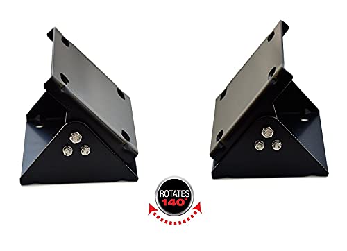 BLUBIRD HRS3812 20 ga. 8.5" x 6" Universal Hose Reel Swivel Mount for Floor, Wall, Ceiling, 140 Degree Rotation, Black Powder Coated, Steel, 4 Slotted Holes