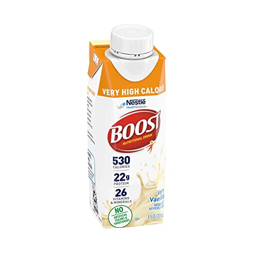 Boost Very High Calorie Vanilla Nutritional Drink β 22g Protein, 530 Nutrient Rich Calories, 8 Fl Oz (Pack of 24)