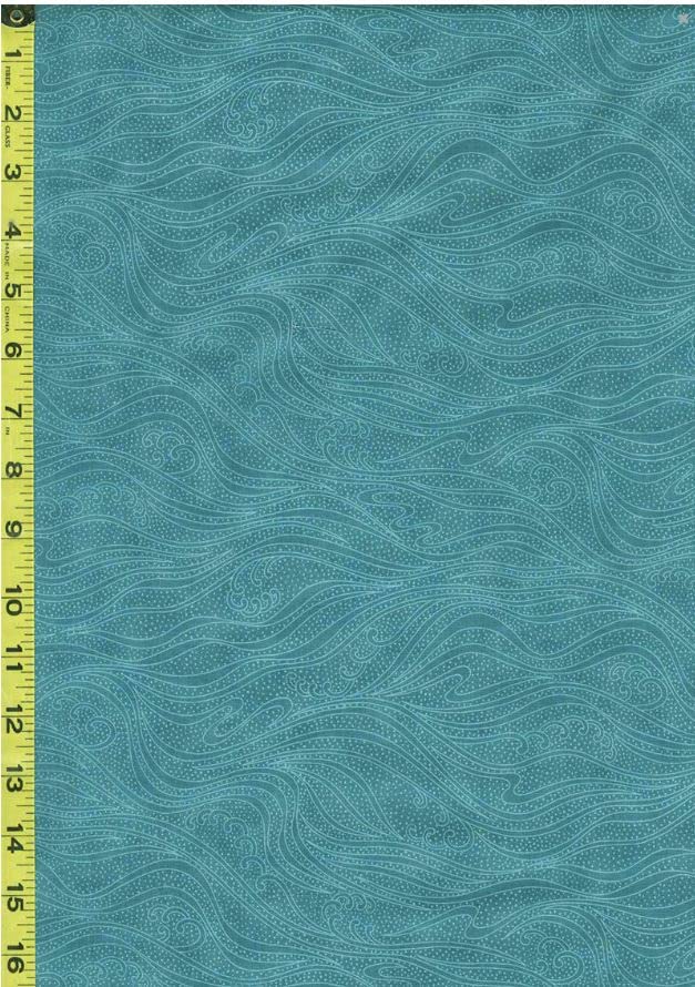 Tonal Blender Fabric - Kona Bay - in The Beginning - Color Wave Movement - by The Half Yard (Ocean - 16)