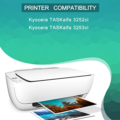 GREENBOX Compatible TK8337 TK-8337 High Yield Toner Cartridge Replacement for TK-8337K TK-8337C TK-8337Y TK-8337M for 3252ci 3253ci 2552ci CS2552ci CS3252ci Printer (4 Pack, 25,000 Pages)