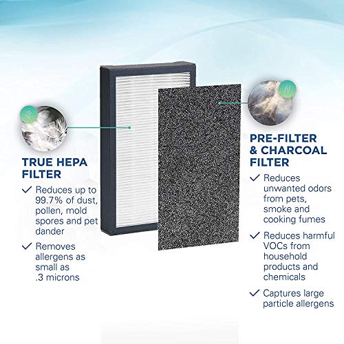 Germ Guardian HEPA Filter Air Purifier with Guardian Technologies GermGuardian Air Purifier Filter FLT4100 Genuine HEPA Replacement Filter