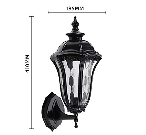LED Wall Lamp, Transparent Glass Lampshade Street Light, Home Courtyard Waterproof Wall Light, for Aisle Garden Villa Outdoor, Pack of 2