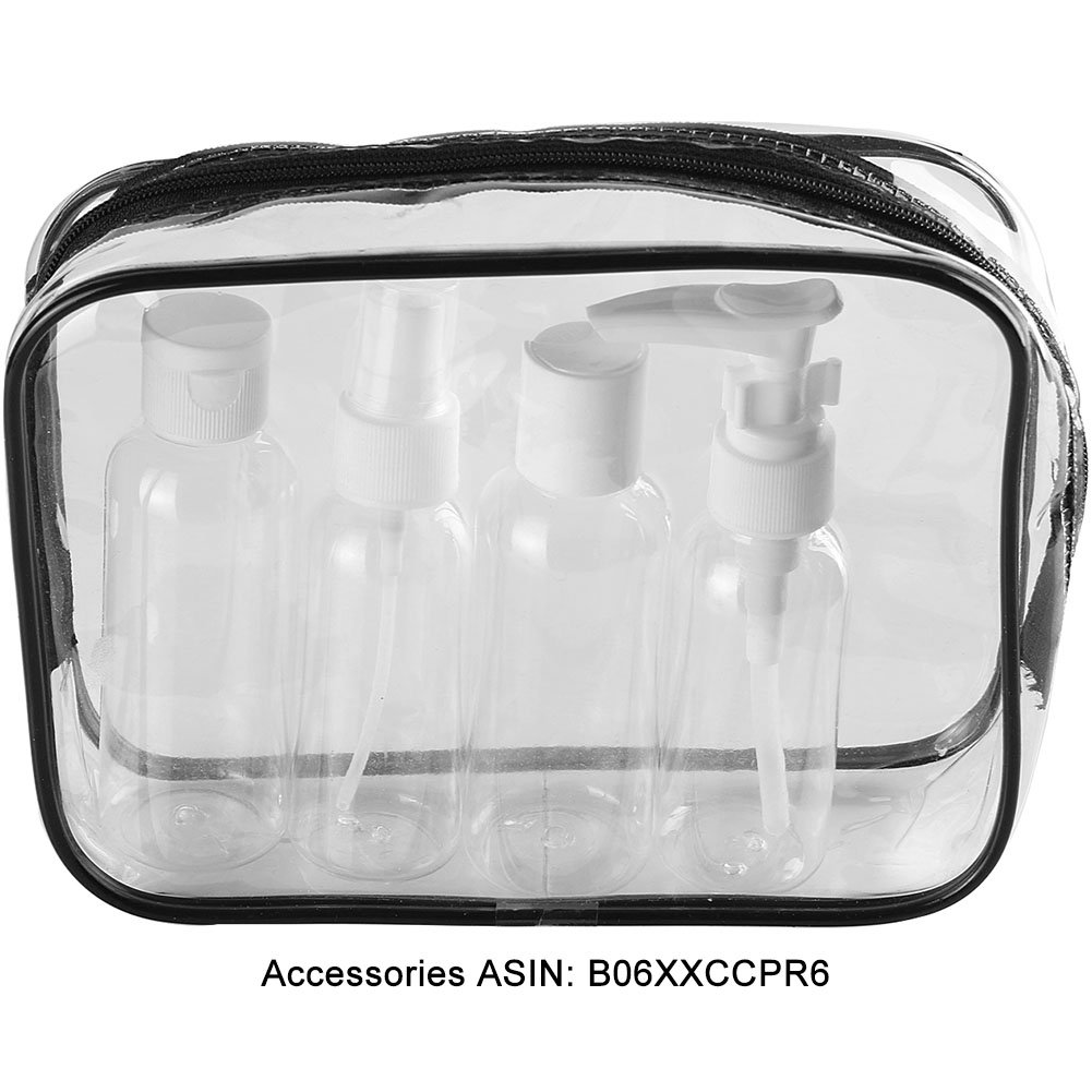 ScivoKaval Clear Carry-On Travel Toiletry Bag TSA 3 1 1 Airline Quart Bag 1 Quart Sized with Zipper for Men and Women 1 Pack