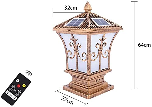 Outdoor Post Light Fixtures Post Lantern Solar Waterproof Column Headlights, Home Garden Community Lawn Lights, Die-cast Aluminum Anti-rust Lighting Lights,acrylic Lamp Shade Landscape Lights
