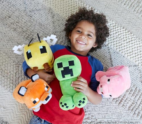 Mattel Minecraft Basic 8-inch Plush Creeper Stuffed Animal Figure, Soft Doll Inspired by Video Game Character