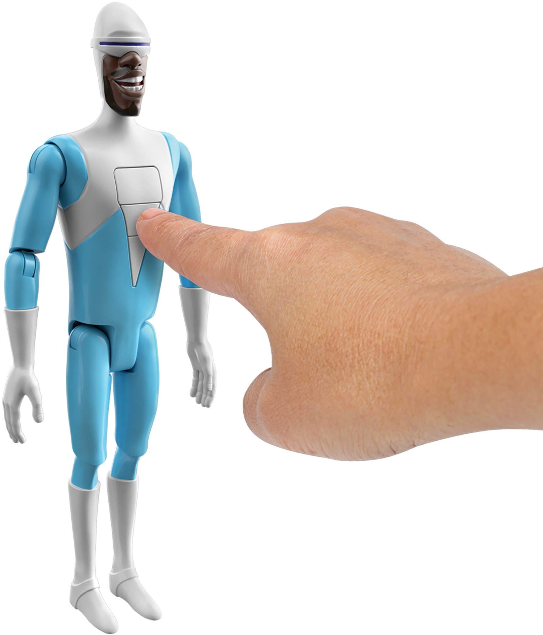 Mattel Pixar Interactables Frozone Talking Action Figure, 8-in Tall Highly Posable Movie Character Toy, Interacts with Other Figures, Kids Gift Ages 3 Years & Older