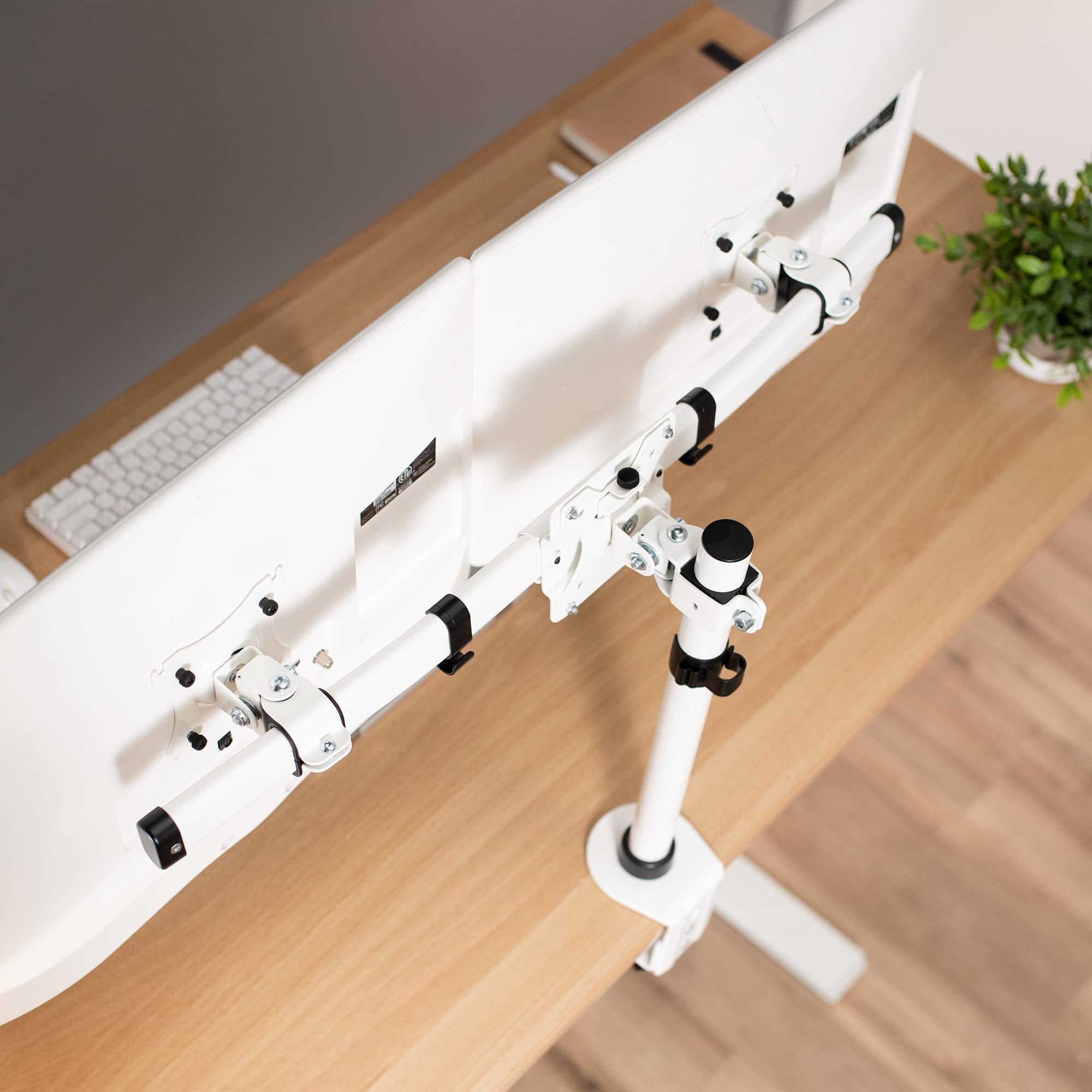 VIVO Dual VESA Bracket Adapter, Horizontal Assembly Mount for 2 Monitor Screens up to 27 inches, MOUNT-VW02A