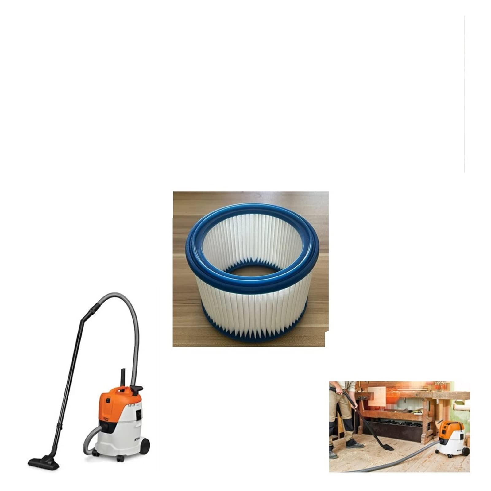 CobydA 1 Pack Cartridge Vacuum HEPA Filter 47097035900 γ Compatible for Stihl SE 62, SE 62 E Wet/Dry Vacuum Cleaner Parts