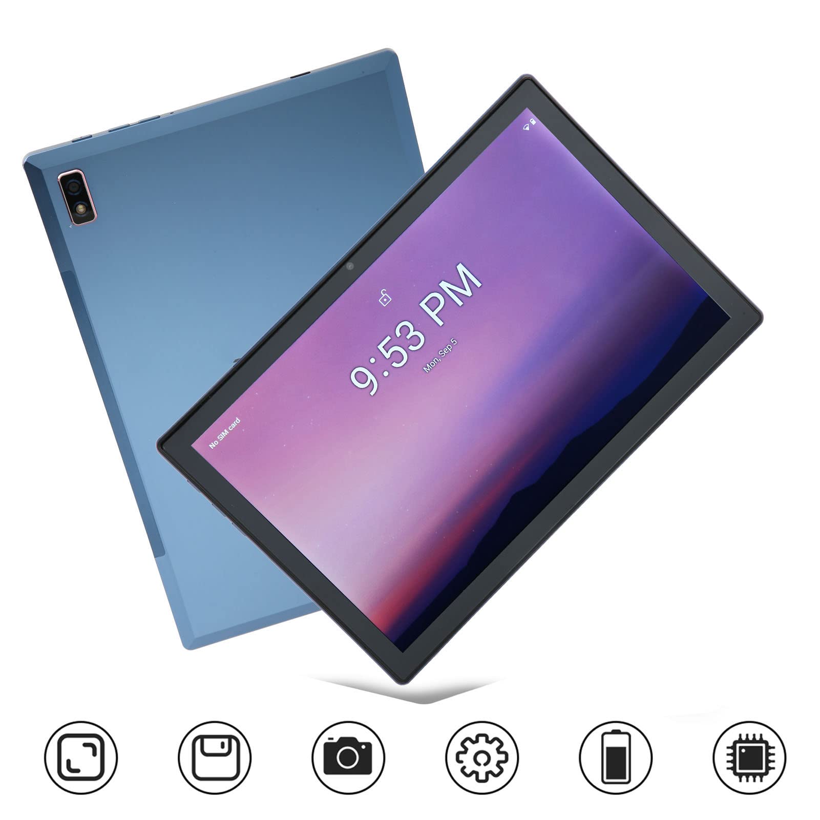 Blue Tablet, Blue 10.1 Inch 10.1 Inch 100 240V 4G LTE Tablet for Work (U.S. regulations)