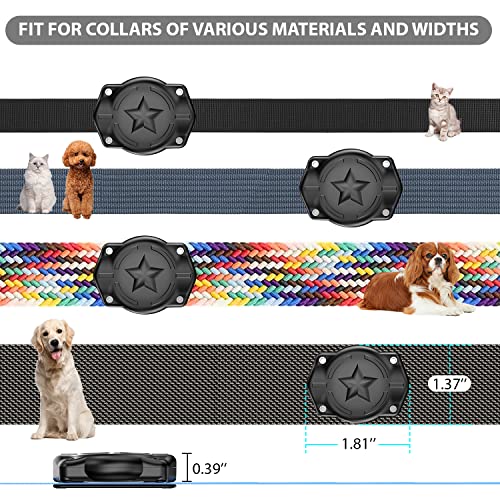 Elvodosia AirTag Dog Collar Holder[1 Pack] - Waterproof AirTag Case for Dog & Cat Collars-Sturdy Apple AirTag Holder Mount for Backpacks, Bags & Camera Straps-Air Tag Holder Fits All Width Collars
