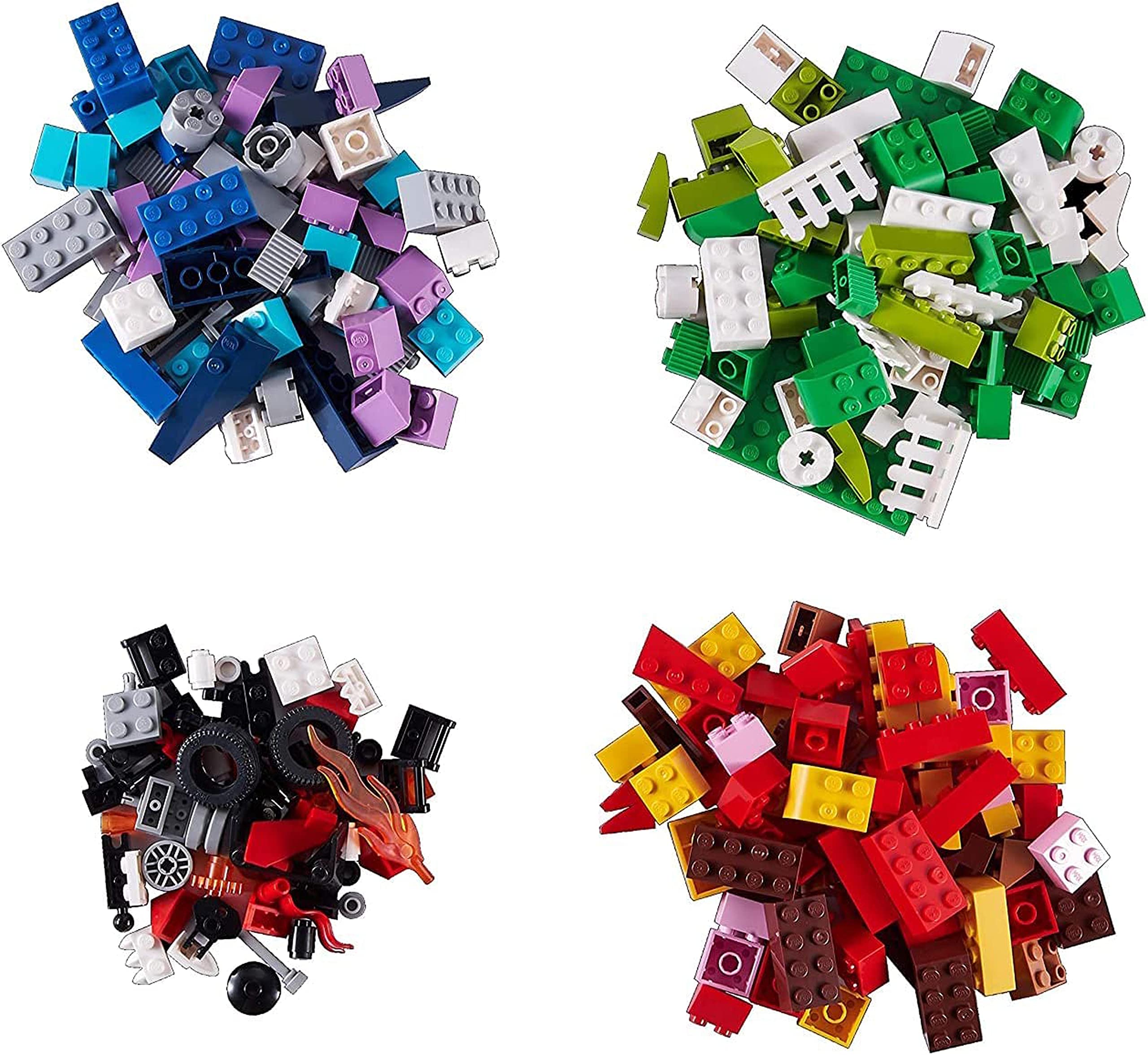 MAX Build More Building Bricks Accessories and Wheels Value Set (250 Pieces) by ZURU - Compatible with Other Major Brands