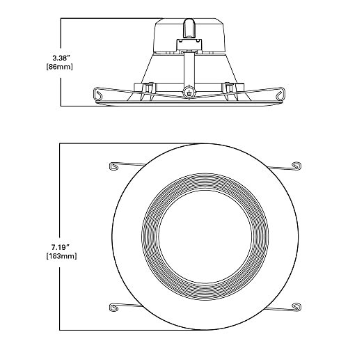 HALO LT 5/6 inch Selectable 3CCT (3000-5000K) Integrated LED, White Recessed Light, Dimmable Retrofit Trim