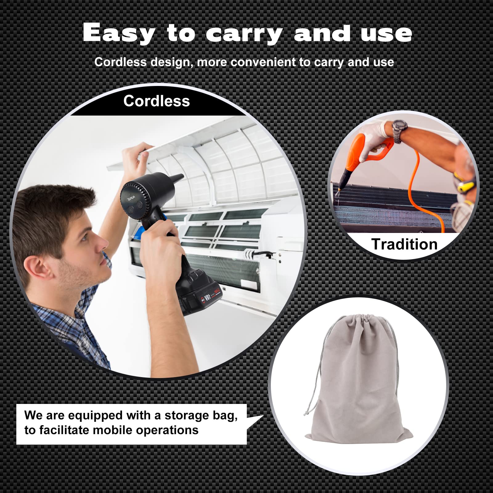 AUPUS(Upgraded) Cordless Air Duster, Strongest 120000 RPM Powerful Compressed Air Duster, 6000mAh 3 Speeds Electric Dust Blower, Rechargeable Air Duster Replaced Compressed Air Cans for Computers