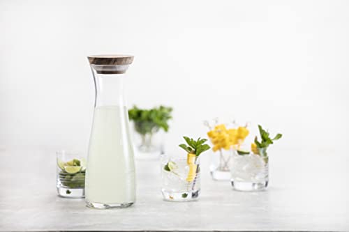 Crafthouse by Fortessa Classic Beverage Vessel Carafe with Acacia Wood Lid, 39 Ounces