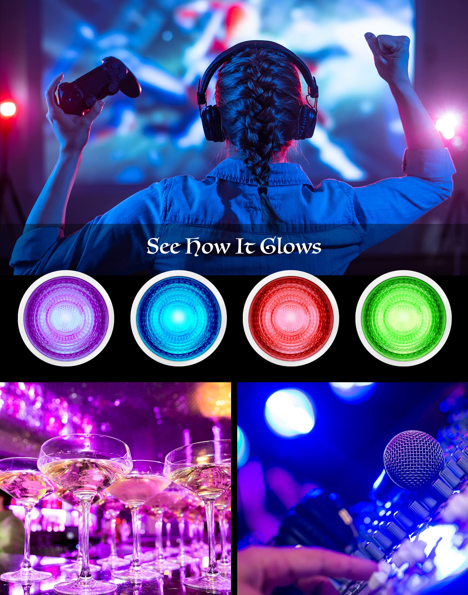 MAKYTWOW MR16 LED Light Bulb, Purple, Gu5.3 Bi-pin Base LED Spotlights 12V LED Light for Outdoor Landscape Track Lighting, 4W=50W Halogen Equivalent, 6Pack
