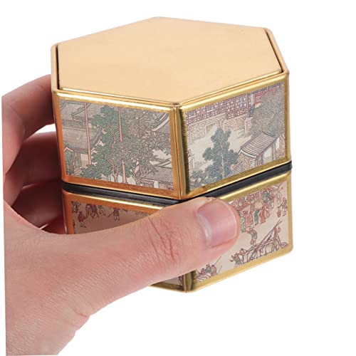 Didiseaon metal cookie tin snack container metal can with lid snacks container coffee bean jar loose leaf tea storage round tea tin tea bag holder teabags organizer tea and coffee organizer