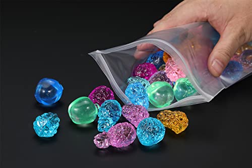 Foopama 200PCS 1" x 1" 4Mil Small Clear Zip Bags, Reclosable Mini Zip Plastic Baggies Heavy Duty Lock Poly Bag For Jewelry Pill Beads Coin Thick Zipper