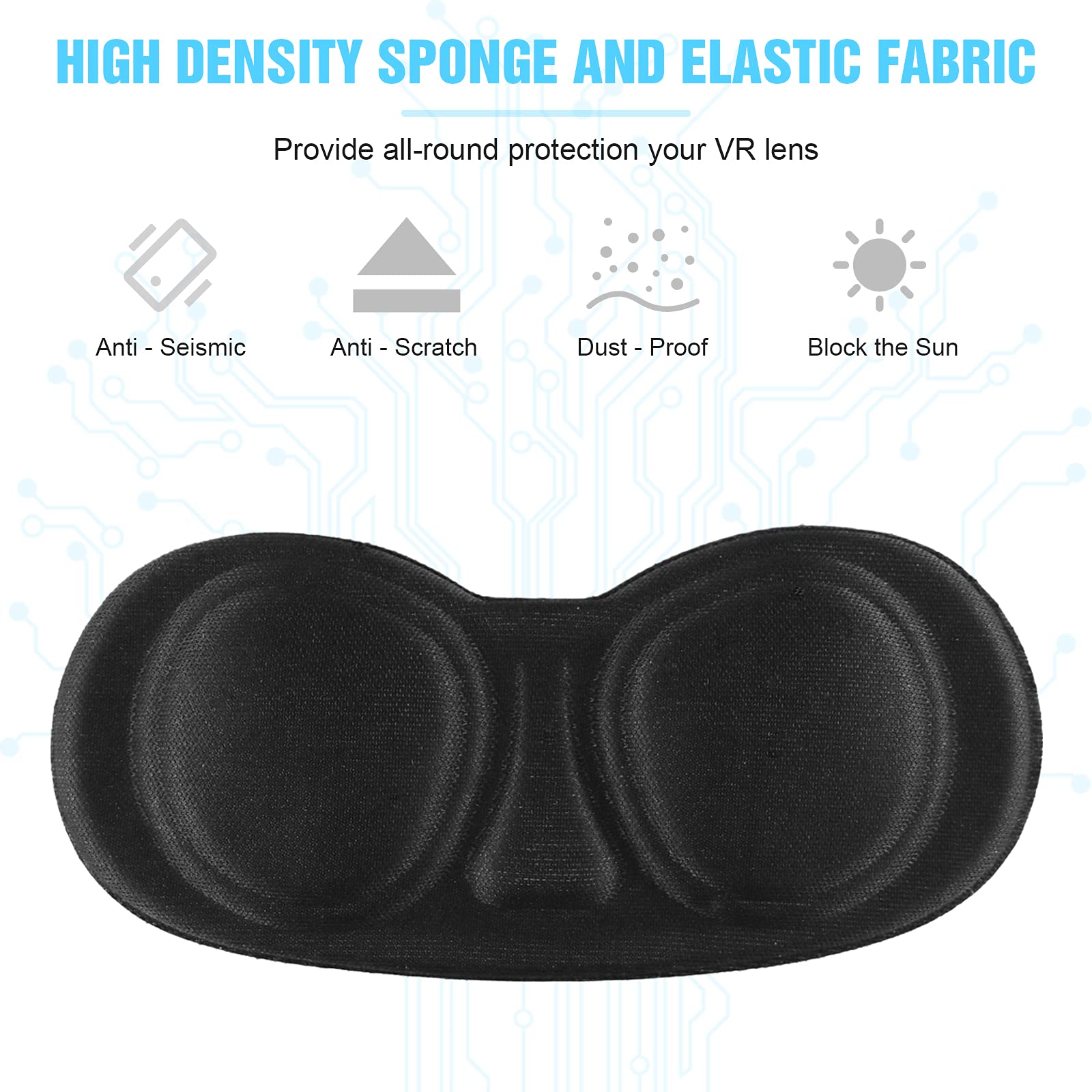 BAODANCAT VR Headset Lens Protector Cover for Oculus Quest 2 Dust Proof Lens Protect Cover Washable and Lightweight Oculus Quest 2/Quest/Rift S - Eye Mask Cover Protective Anti-Scratch - Black